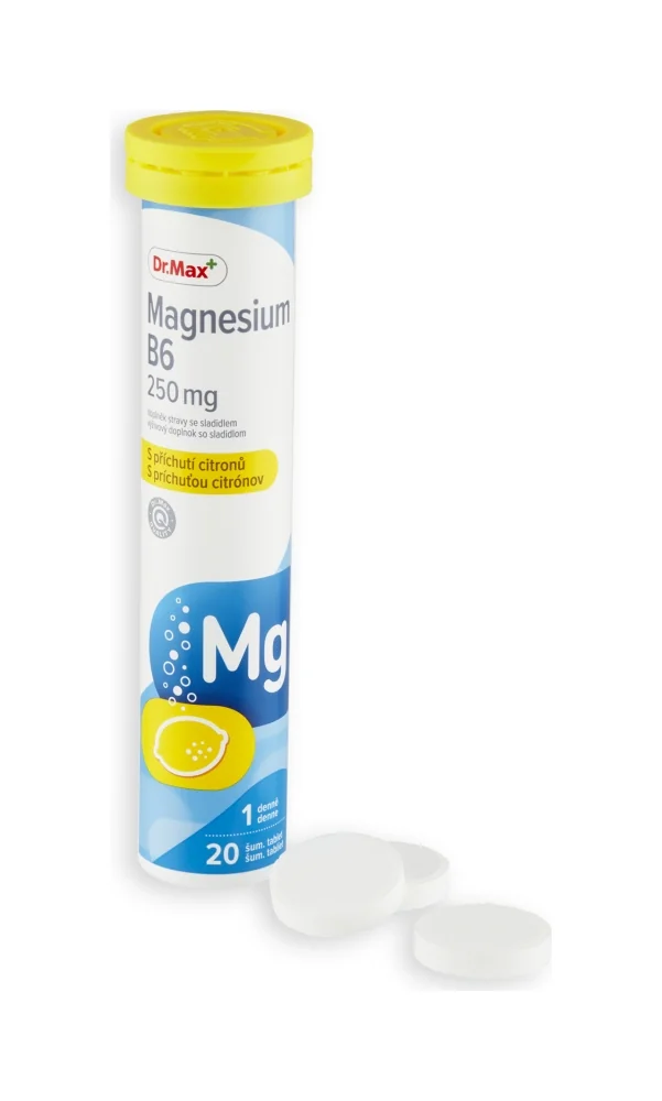 Dr. Max Magnesium B6 250 mg 1×20 tbl, výživový doplnok | Dr. Max Lekáreň